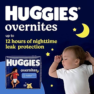 Huggies Size 6 Overnites Baby Diapers: Overnight Diapers, Size 6 (35+ lbs), 72 Ct