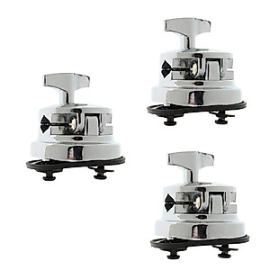 Baosity 3 Pcs Drum Holder Base Plate Rack Clamp Tom Drum Mount Bracket for Tom Drum Musical Instrument Accessory
