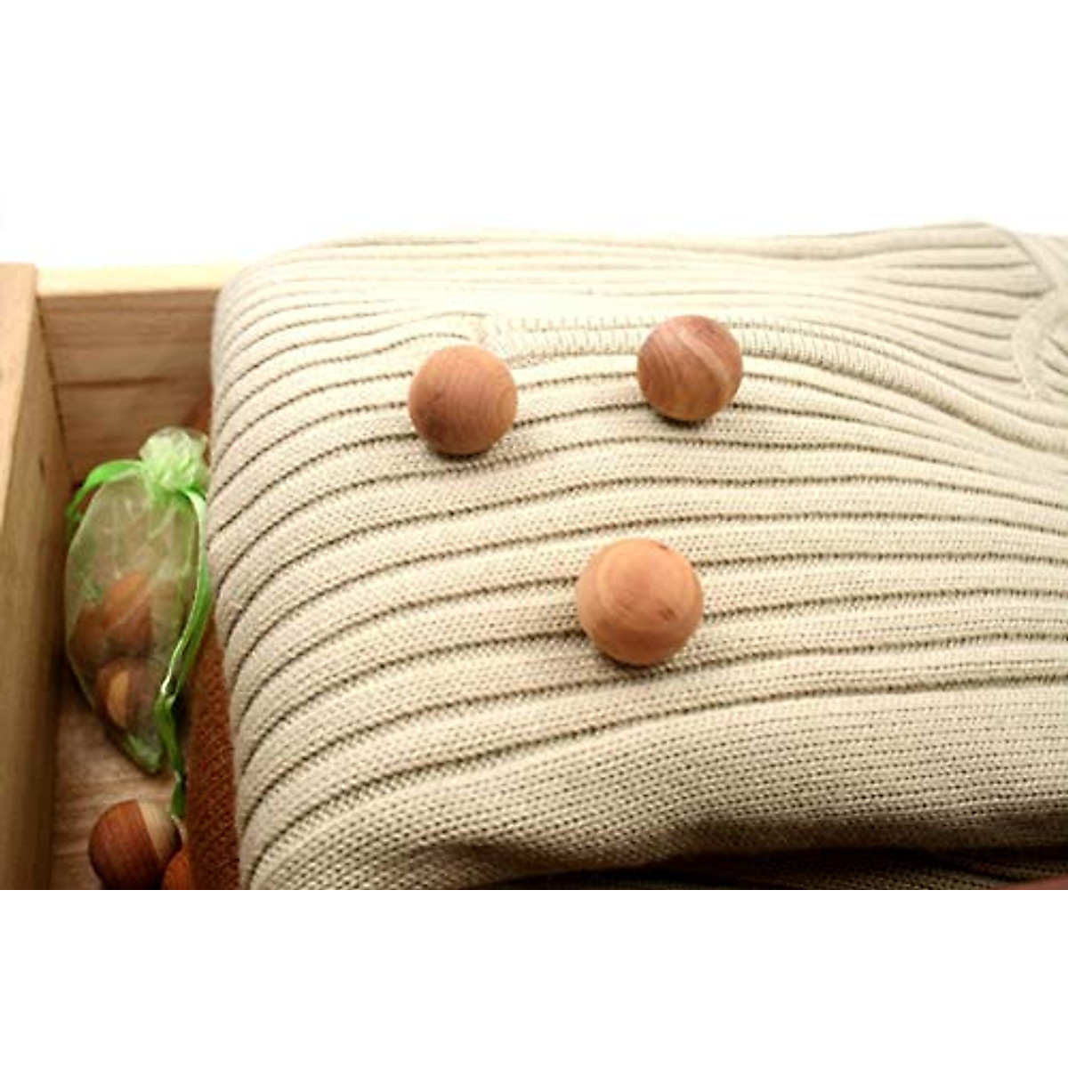 Venxic 100 Pack Aromatic Cedar Balls for Shoes Clothes Storage Fresh