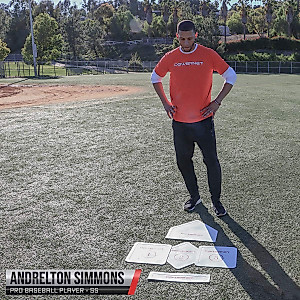 PowerNet Corbin Carroll Softball T-Ball Coaching Bundle | 8 Piece Tee-Ball Set Includes Soft Core Softballs, Adjustable Tee, Throw Down Bases to Coach