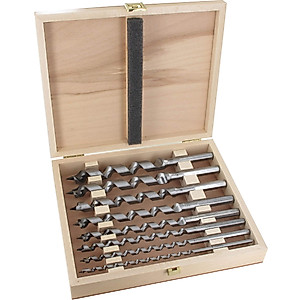 Famag Lewis 1414200 Auger Set In Wooden Box 10-20 x 235 mm Set of 8