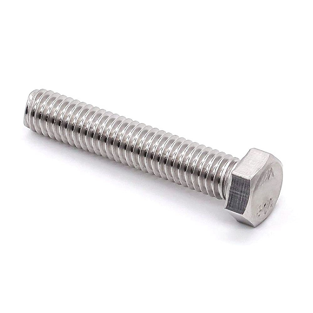 7/16-14 x 2-1/2" (8 pcs) Stainless Steel Hex Head Screws Bolts (3/8" to 6" Available), 18/8 Stainless Steel 304, Fully Threaded, Machine Coarse Thread, No Coating, Plain Finish