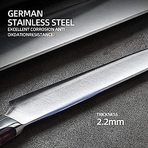 Full Tang Butcher Knife, Handmade Forged Kitchen Chef Knife, High Carbon Clad Steel Butcher Cleaver (3PCS Set)