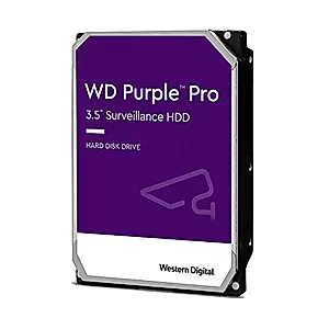 Western Digital 12TB WD Purple Pro Surveillance Internal Hard Drive HDD - SATA 6 Gb/s, 256 MB Cache, 3.5" - WD121PURP