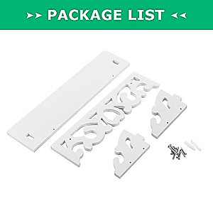 Wall Mounted Display Shelf, Modern Wooden Floating Shelf Carved Cutout Design Wall Storage Rack for Home, Living Room, Bedding Room, Study, Kids Room, Office Decor