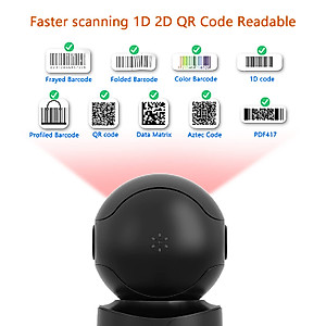 NetumScan Automatic Omnidirectional Desktop Barcode Scanner, Hands-Free USB Wired QR Barcode Reader, 1D 2D Bar Code Image Sensing for Warehouse, Supermarket, Retail Store, Bookstore Pos System