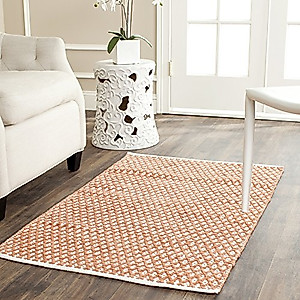 SAFAVIEH Boston Collection 6' x 9' Orange BOS685C Handmade Flatweave Cotton Area Rug