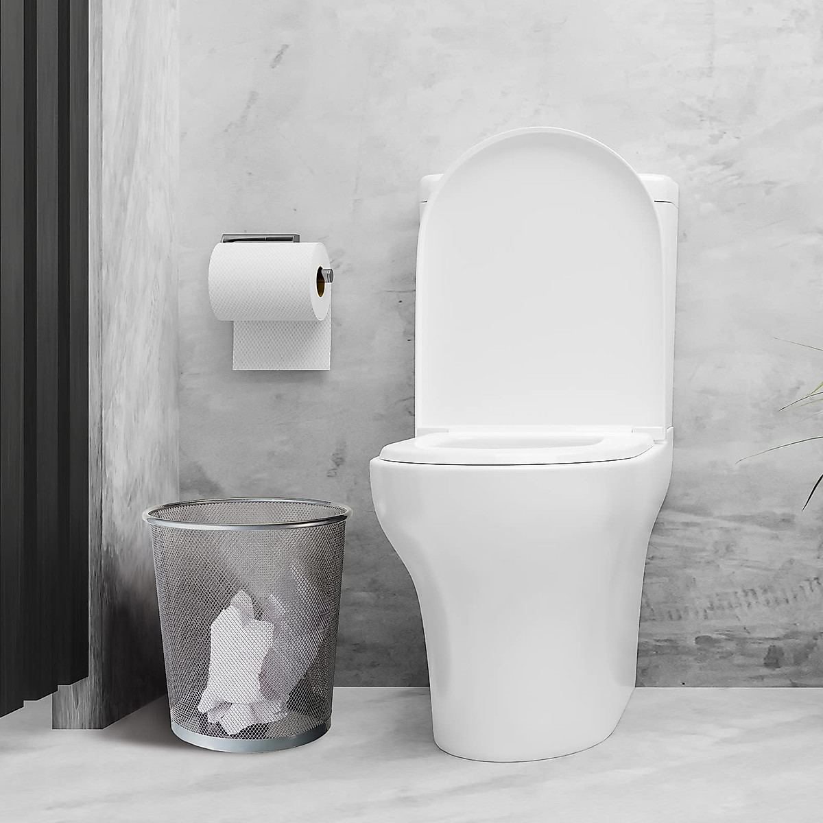 Zeyune 6 Pack Silver Office Trash Can Mesh Trash Can 4 Gallon Metal Wire Mesh Waste Paper Basket Round Trash Bin Small Garbage Can for Office Bathroom Home Bedroom Kitchen Dorm