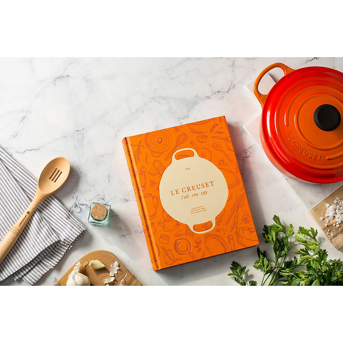 Le Creuset Cookbook, Orange, 8.75" x 11"