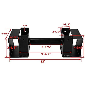 Qualward Outdoor Firewood Rack, Firewood Log Rack Bracket Kit, Fire Wood Log Storage Stand for Indoor Outdoor Fireplace Rack, Firewood Log Storage Rack Holder-Adjustable to Any Length