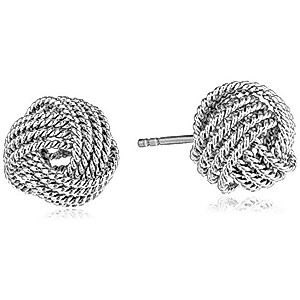 Amazon Essentials Sterling Silver Twisted Love Knot Stud Earrings , (previously Amazon Collection)