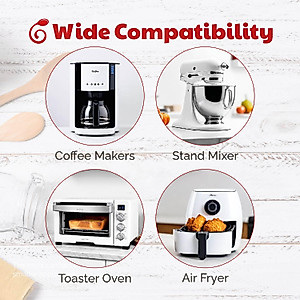 Cooks Innovations 3 Pack Heat Resistant Mats for Countertop, Air Fryer Heat Pad Protector, Appliance Sliders for Kitchen, Sliding Function for Air Fryer, Coffee Maker