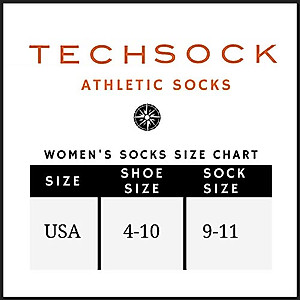 TECHSOCK No Show Athletic Socks Womens Running Socks Moisture Wicking - 6 Pairs