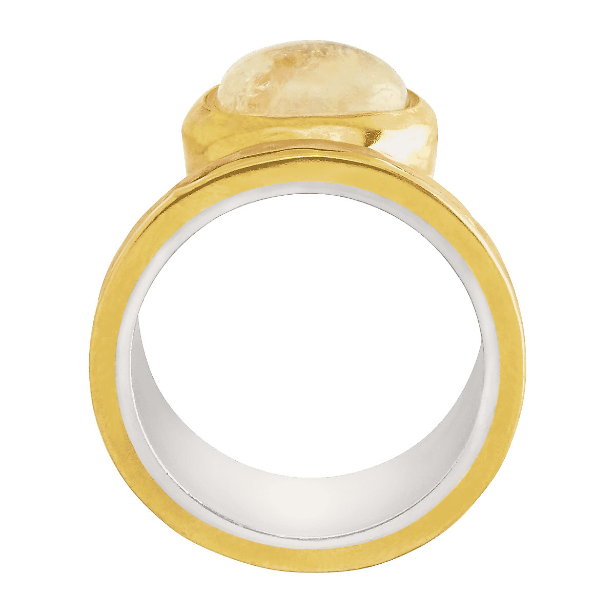 Silpada 'Metallic Mix' Natural Citrine Ring in Sterling Silver, Brass, & Copper, Size 8, Size 8