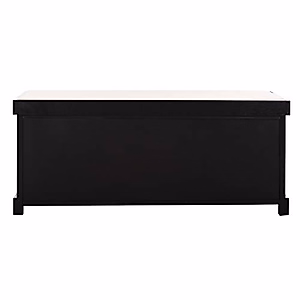 Safavieh Black American Homes Collection Lonan Grey and White Wicker Storage Bench, 0