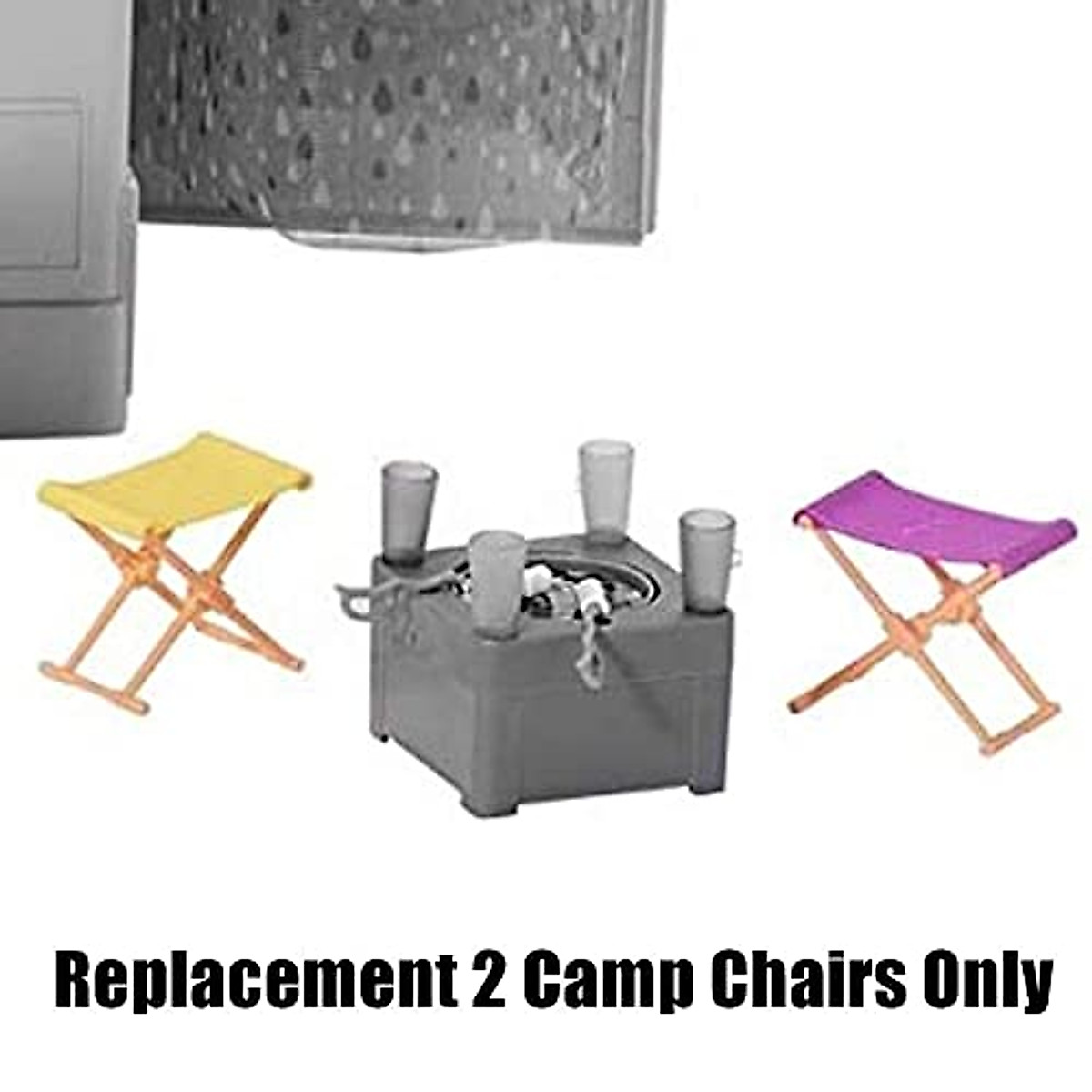 Barbie Replacement Parts 3-in-1 DreamCamper Vehicle Playset - GHL93 ~ 2 Replacement Camp Chairs
