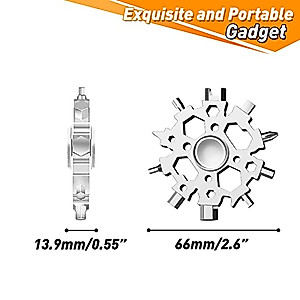 ZOOI Gifts for Men, 23-in-1 Snowflake Multitool Gifts for Him,Unique Gifts for Men Who Have Everything, Tools Cool Gadgets for Men Gifts, Unique Birthday Gifts for Dad, Him, Husband, Boyfriend