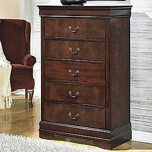 BOWERY HILL 5-Drawer Chest in Warm Dark Brown