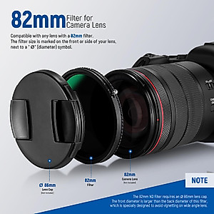 NEEWER 2 in 1 82mm Variable ND Filter ND2–ND32&CPL Filter(Circular Polarizer Filter) No X Cross/30 Layer Nano Coated/HD Optical Glass/Ultra Slim Aluminum Alloy Frame/Water Repellent/Scratch Resistant