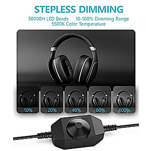 8 Pcs Backgrounds Photo Light Box, SAMTIAN Portable 16x16x16 Inches Photography Studio Light Box Shooting Tent Tabletop Photography Lighting Kit with Brightness Dimmer for Photography