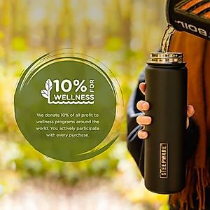 The Tea Spot Steepware Tea Tumbler and Thermos, 22oz, Tea Bottle with tea infuser for loose leaf tea or iced coffee, Sleek Double Wall Tumbler & Insulated Travel Bottle - Teal