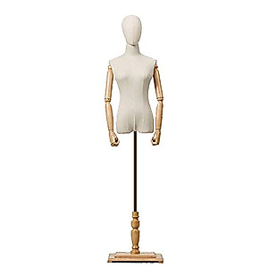 Mannequin Tailors Dummy Dressform Tailors Dummy Clothing Store Mannequins Dummy Model Students Mannequin (Beige F)