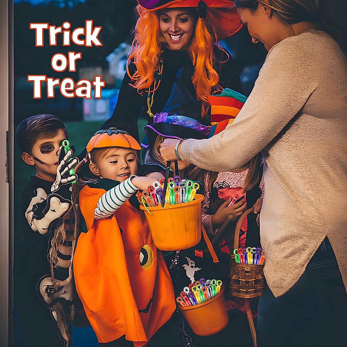 60 Pack Halloween Party Favors Bubble Wands for Kids, Halloween Goodie Bag Stuffers Fillers, Halloween Toys Bulk Treats Non Candy Classroom Prizes Gifts for Toddlers Kids Birthday Party Supplies