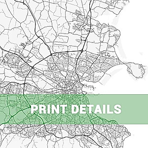 Dear Mapper Dublin Ireland View Abstract Road Modern Map Art Minimalist Painting Black and White Canvas Line Art Print Poster Art Print Poster Home Decor (Set of 3 Unframed) (16x24inch)