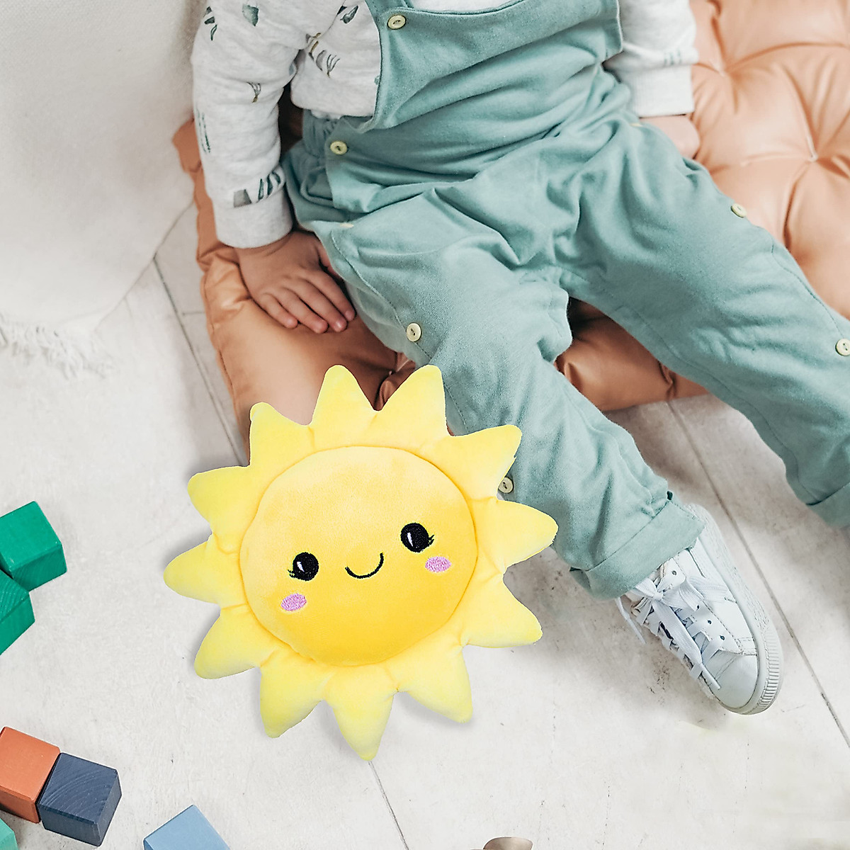 KINREX Yellow Fun Sun Plush Stuffed Toy - Kid Stuffed Star Toy - Measures 7" – 17.8 cm.