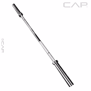CAP Barbell 2' Olympic Solid 5 ft Bar, Bronze Bushings, Chrome (New Version) (OBIS-60-3)