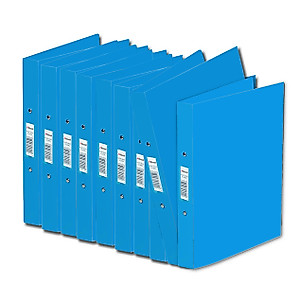 Rexel A5 Clear Ice 2 Ring Binders - Pack of 10, Blue