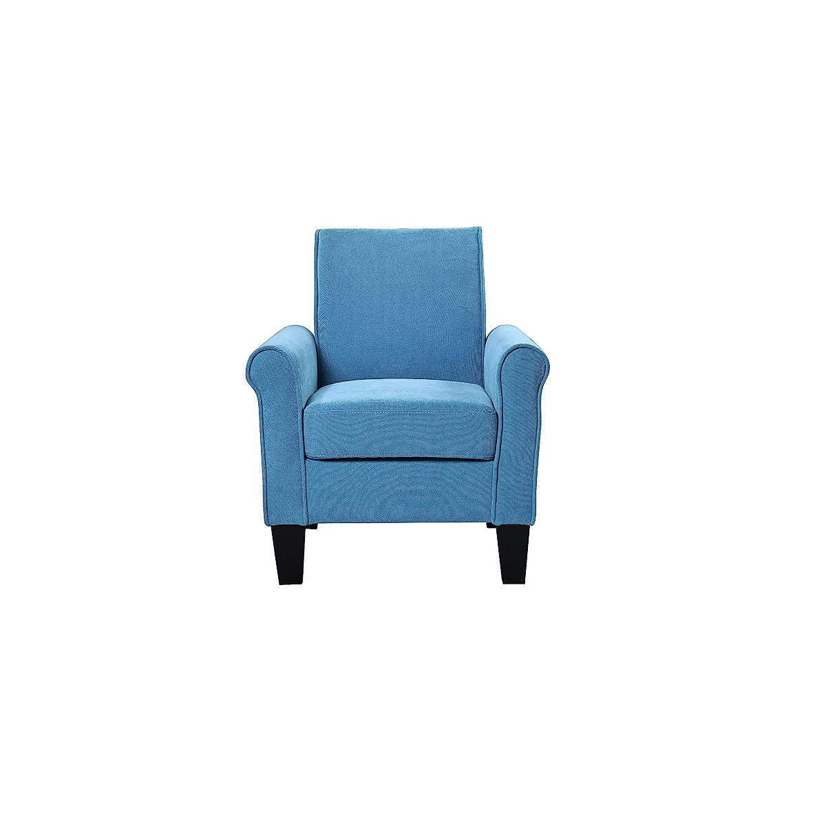 Tiokop Accent Living Room Chairs Modern Linen Fabric Comfy Reading Armchair for Bedroom Small Spaces Apartment Office, Light Blue