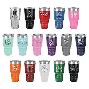 GLITTER IS ALWAYS AN OPTION Light Blue 30 oz Tumbler With Straw and Slide Top Lid | Stainless Steel Travel Mug | Compare To Yeti Rambler