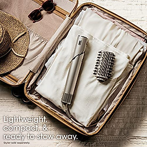 Shark XSKHD4PBA FlexStyle Paddle Brush, Attachment for FlexStyle Blow Dryers, Hair Drying & Styling Tool, Hot Air Brush Straightening for Straight, Wavy, Curly, and Coily Hair, Stone