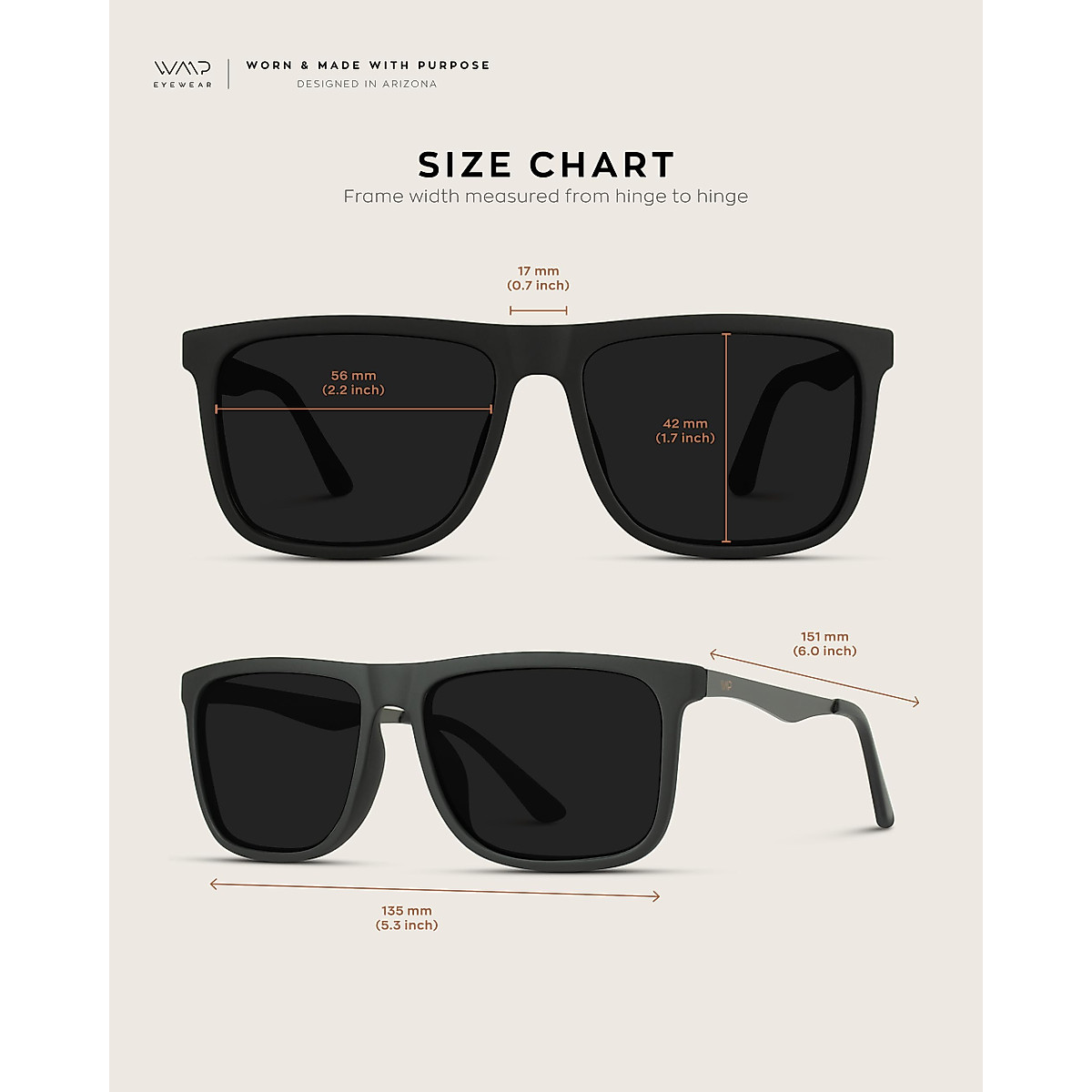 WearMe Pro Polarized Flat Top Narrow Square Mens Sunglasses (Matte Black/Black Lens)