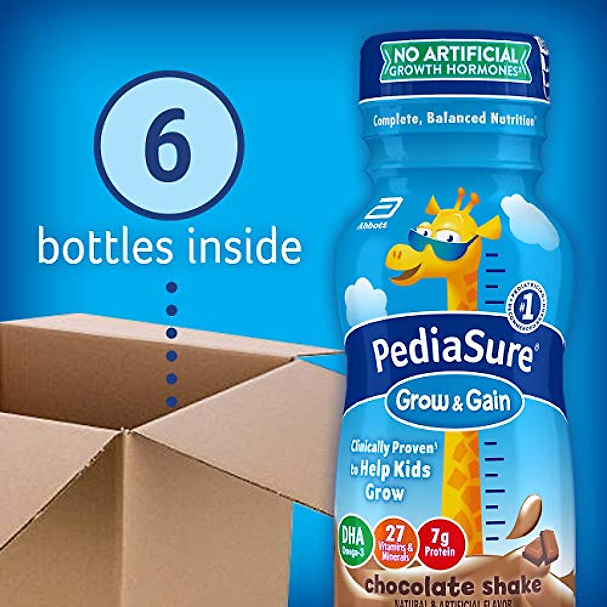 PediaSure Nutrition Shake, Chocolate, 8 Fl Oz (pack of 6)