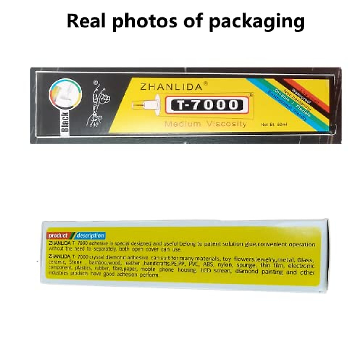 T-7000 50ml Super, Glass,Fabric,Craft, Adhesive,Puzzle, Glue Suitable for Repair Multipurpose High Performance Industrial Glue Semi Fluid Black Adhesive (50ML,1PACK)