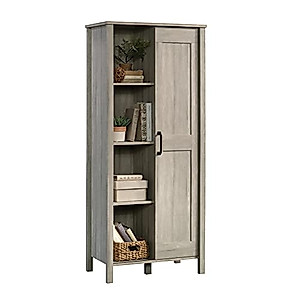 Sauder Miscellaneous Storage Sliding Door Cabinet, L: 27.09" x W: 15.39" x H: 62.99", Spring Maple Finish