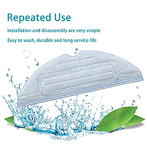 Vacuum Mop Replacement Pad for Roborock T7S T7S S7 Plus Reusable Hard Floor Robot Cleaner Cloth, Lenmu Mica Microfiber Soft Pad 4 Pack