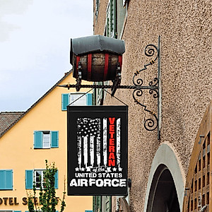 USA Air Force Veterans Garden Flag Yard Flags For Outside 12x18 Double Sided Burlap