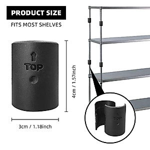 16 Packs 25.4mm Metal Rack Connector and 32 Packs Wire Shelving Shelf Lock Clips and for Extending Wire Rack Shelving