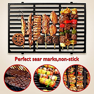 17.5 Inch 7638 7525 65906 Grates Replacement Parts for Weber Spirit 300 Series Grill Grate Spirit E-310 E-330 S-310 S-315 Spirit ii E-310 Genesis Silver B/C Gold B/C Spirit 700 Cast Iron Cooking Grate