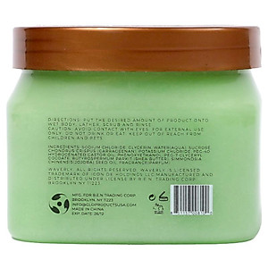 Waverly Eucalyptus- Shea Butter Body Scrub - Gentle Sugar Exfoliant Deeply Nourishes and Softens Skin with Natural Oils