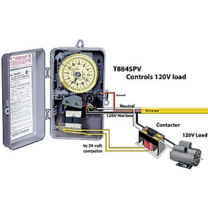 Intermatic Sprinkler Irrigation Timer T8845PV with 14-Day Skipper and Auto Shut-Off Programmable 60 Cycles enclosed in NEMA 3R Indoor/Outdoor Durable Casing