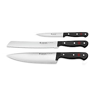 WÜSTHOF Gourmet 3-Piece Chef's Knife Set, Black