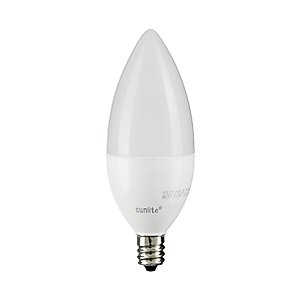 Sunlite 80786 LED B11 Frosted Torpedo Tip Chandelier Light Bulb, 7 Watts (60W Equivalent) 500 Lumens, Candelabra E12 Base, Dimmable Energy Star and ETL Certified, 3000K Warm White, 1 Count