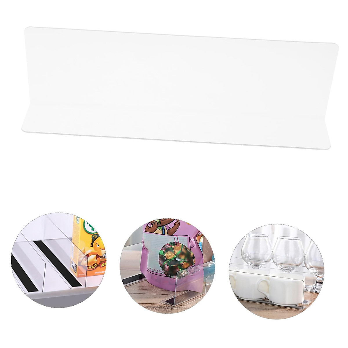BUGUUYO 10pcs Dividing Partition L-Shaped Shelf Separator Closet Divider Closet Shelf Organizer Clear Bookshelf Separator Supermarket Shelf Dividers Plastic Shelves Towel PVC Vertical Tray