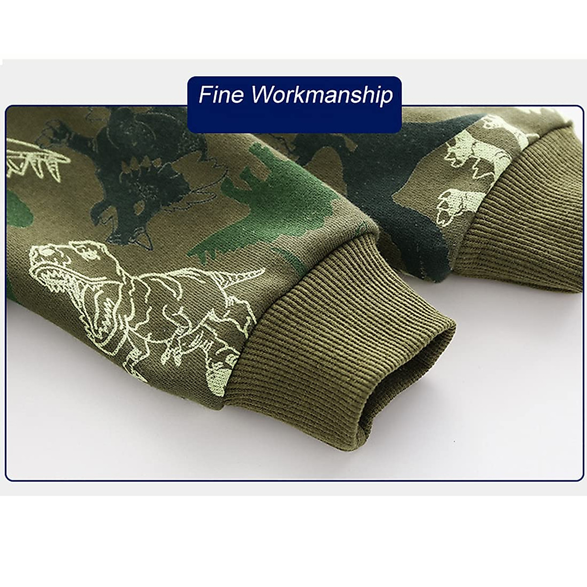 NautySaurs Boys Zip-up Dinosaur Hoodies Toddler Light Jackets Zipper Sweatshirt (C-Green, 5T)