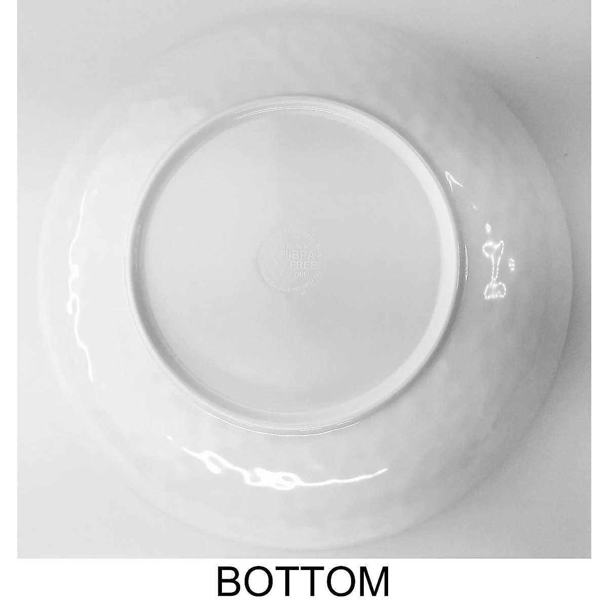 KX-WARE Melamine Serving Bowls -2pcs 12inch Larger Salad Bowls/Mixing Bowls,White Color| Break-resistant 100% Melamine Bowls | Dishwasher Safe,BPA Free