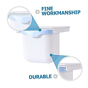 FONDOTIN Under Desk Drawer Trash Snack Container Desktop Garbage Basket Waste Bin for Office Dining Table Hidden Rubbish Can Office Trashcan Trash Can Bins Desktop Waste Bin Blue Plastic